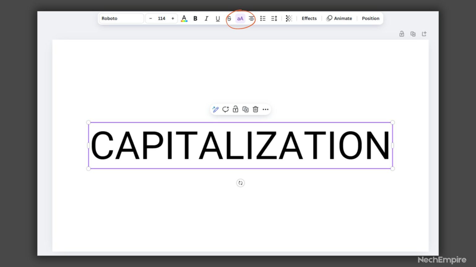 How To Change Capitalization In Canva