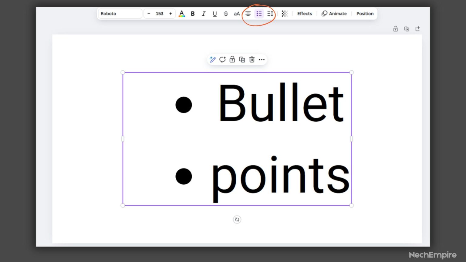 How To Add Bullet Points In Canva (Simple Canva Tutorial For Beginners) | NechEmpire